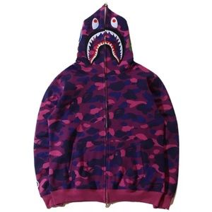 bape Sweaters | A Bathing Ape Purple Camo Full Zip Up Size Xl | Poshmark
